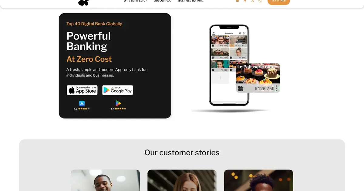 Bank Zero | Powerful Banking At Zero Cost