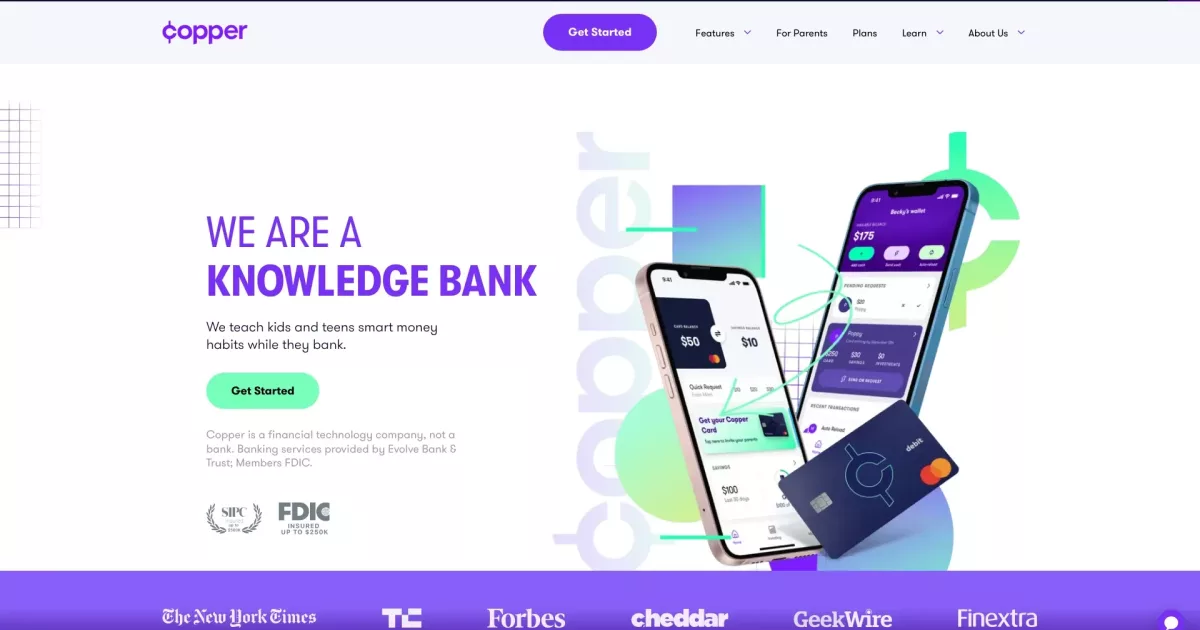 Copper | Banking, investing and learning for your family.