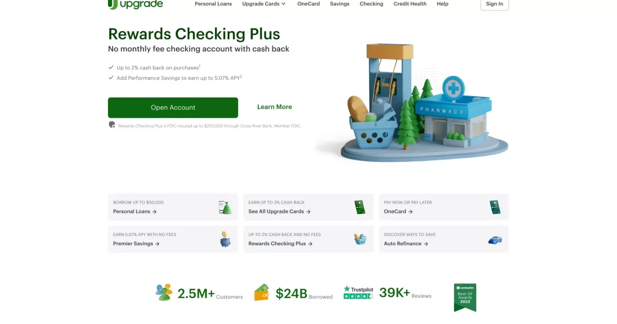 Upgrade | Rewards Checking Plus
