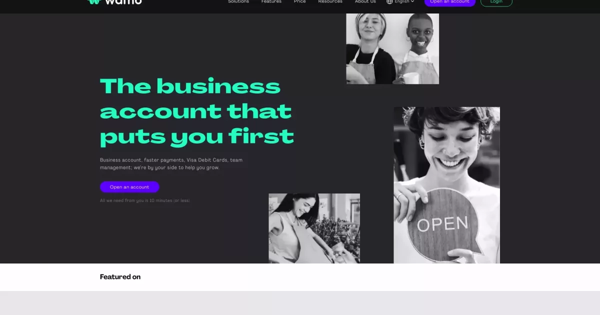 Wamo | Le compte professionnel qui vous met en premier.